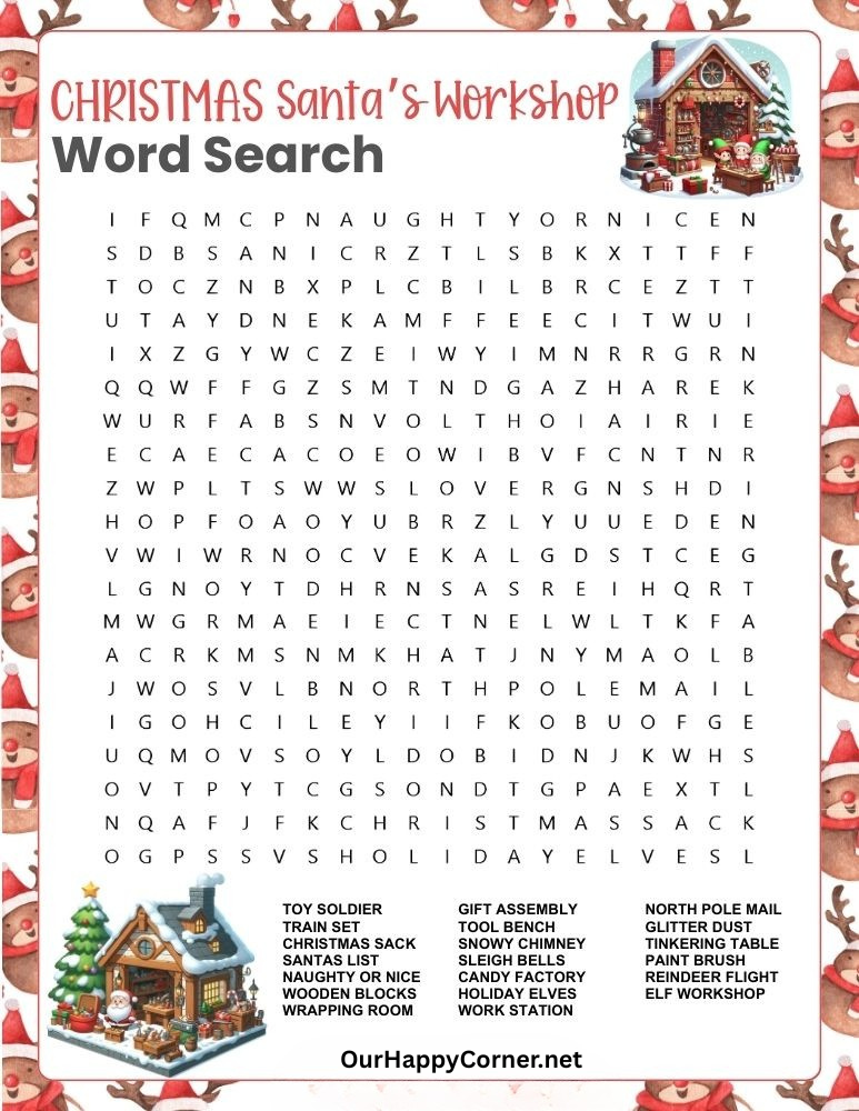 Christmas Word Search - Our Happy Corner