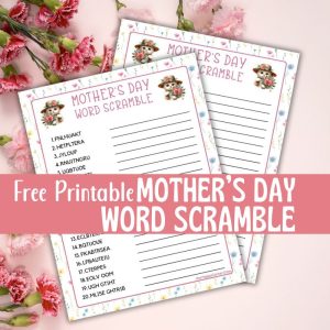 Mothers day Word Scramble - Our Happy Corner